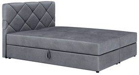 Manželská postel Boxspring 160x200 cm Karum Comfort (tmavě šedá) (s roštem a matrací). 1056035