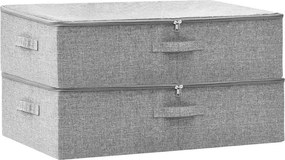 Úložné boxy 2 ks textil 70 x 40 x 18 cm šedé 332906