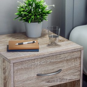 Casaria Noční stolek Kiel 41×39×28 cm – dekor dub