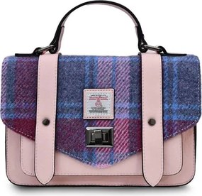 Kabelka The Medium Satchel Pink and Blue Tartan - Islander