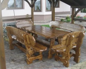 dřevěný zahradní nábytek Bavorský 200 1S+2L+2K euromeb 12