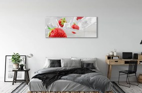 akrylový obraz jahodové mléko 120x60 cm