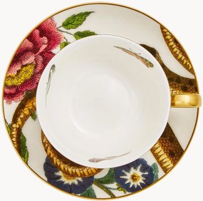 Šálek na čaj's podšálkem z jemného porcelánu Leopard Snake