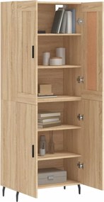 Skříň highboard dub sonoma 69,5 x 34 x 180 cm kompozitní dřevo 3199572