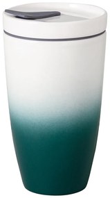 Porcelánový termohrnek s víčkem z kolekce TO GO GREEN, objem 0,35 litru
