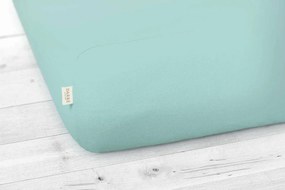 Jersey prostěradlo světle smaragdové na výšku matrace do 20 cm Velikost: 90 x 200