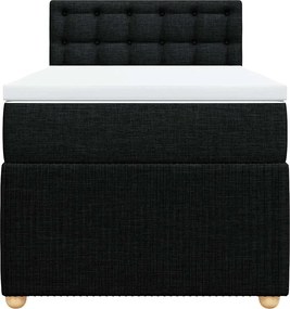 Box spring postel s matrací černá 90x190 cm textil 3287327