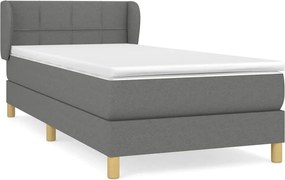 Box spring postel s matrací tmavě šedá 90x200 cm textil 3126774