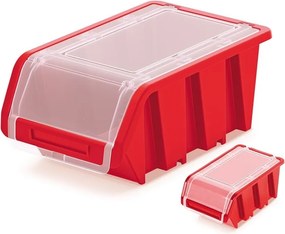 Úložný box uzavíratelný 49 × 29,8 × 21 cm, červená