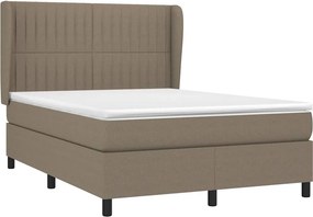Box spring postel s matrací taupe 140x190 cm textil 3128121