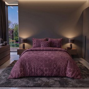 Kvalitex Bavlněné povlečení renforcé TOKYO vínové 1x 200/200, 2x 70/90cm