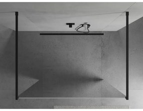 Mexen Kioto volně stojící sprchová zástěna 120 x 200 cm, Zrcadlo, Černá - 800-120-002-70-50