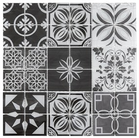 Skleněná mozaika Premium Mosaic černobílá 30x30 cm lesk PATCHWORK300