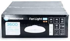Aigostar - LED Stmívatelný stropní ventilátor LED/40W/230V 2700-6500K + DO bílá