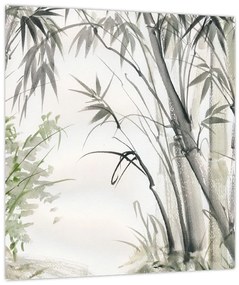 Obraz - Bambusy, kresba (30x30 cm)