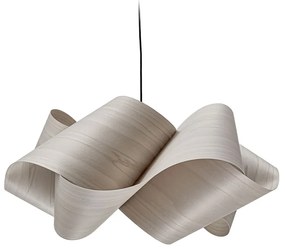 Designové svítidlo z dřevěné dýhy Swirl  Designové svítidlo z dřevěné dýhy Swirl Barva rozety: Černá, Dekor: Šedý, Průměr a výška: ø 750 mm x 350 mm