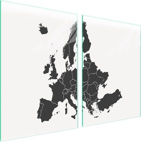 Skleněná Ochranná Deska Do Kuchyně 2x45x52 Mapa Tvrzené Sklo