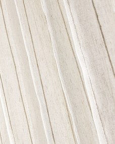 Závěs s řasící páskou barva béžová látka poloprůhledná, pletený vzor, vzorované