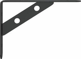 Policové držáky 4 ks 15 x 2,5 x 11,5 cm černé nerezová ocel 30301