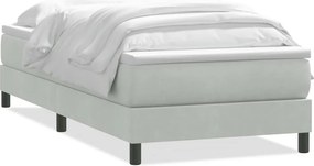 Box Spring Postel s matrací Světle šedá 90x220 cm Samet 3315951