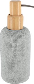 Dávkovač mýdla Solena, šedá/s dřevěnými prvky, 340 ml