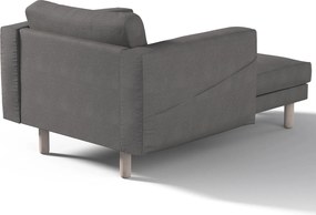 Potah na IKEA Norsborg šezlong s loketními opěrkami barva šedá látka pletený vzor