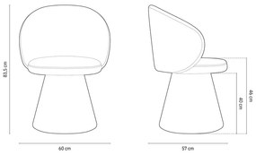 Sametové křeslo v hořčicové barvě Inez – Micadoni