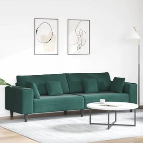 Pohovka Tmavě zelená 250 x 77 x 76 cm samet 3335155