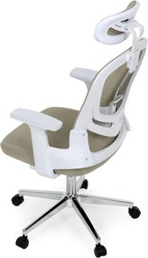 Ergonomická kancelářská židle EMILIE - béžová síťovina