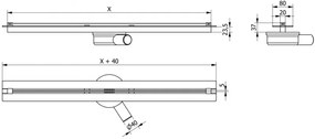 Mexen FLAT 360 SUPER SLIM 90 cm - Lineární odtkový žlab, černá 1751090 - MEXEN