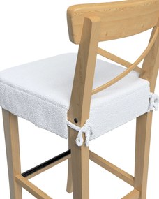 Sedák na židli IKEA Ingolf - barová barva bílá látka pletený vzor