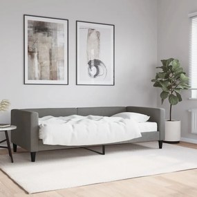 Válenda s matrací tmavě šedá 90 x 200 cm textil 3196561
