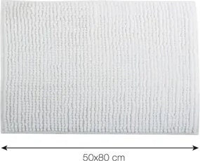 MSV CHENILLE bílá / Koupelnová předložka / mikrovlákno / protiskluzová