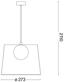 Ideal Lux - LED Lustr na lanku FADE 1xG9/3W/230V pr. 27,3 cm měď/kouřová