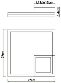 Globo 67297D - LED Stropní svítidlo BEATRIX LED/12W/230V