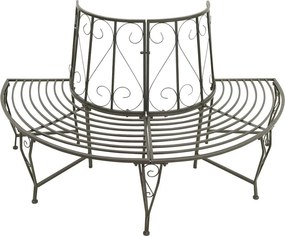 Polokruhová zahradní lavice kolem stromu 160 cm ocel 313034