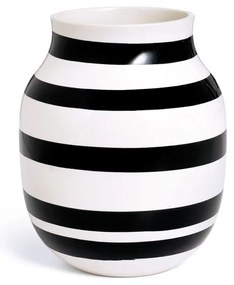 Černo-bílá kameninová váza Kähler Design Omaggio, výška 20 cm