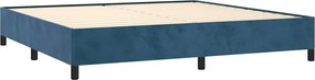 Box spring postel s matrací tmavě modrá 200x200 cm samet 3132763