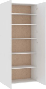 vidaXL Botník 80 x 35,5 x 180 cm kompozitní dřevo [800288] Barva: bílá s vysokým leskem