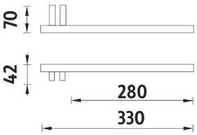 Držák na ručníky pravý do nábytku NIMCO KEIRA KE 22060AP-26