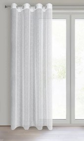 ZÁCLONA NA KROUŽCÍCH BECKY 140X250 CM BÍLÁ