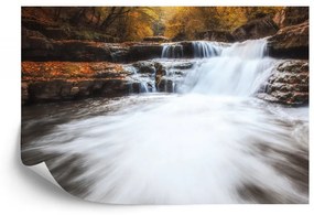 Fototapeta Podzimní Vodopád Omyvatelný vlies 180x120