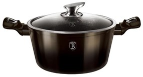 BERLINGERHAUS Kastrol s mramorovým povrchem 20 cm Shiny Black Collection 2 poklice BH-6604