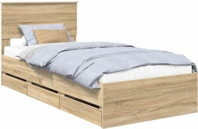 Rám postele se zásuvkou Sonoma dub 75 x 190 cm Inženýrské dřevo 3408035