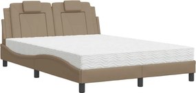 Postel Viana s matrací cappuccino 120 x 200 cm umělá kůže 3208786