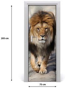 Samolepící fototapeta na dveře Lev portrét 75x205 cm