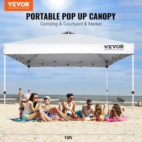 Párty stan Pop Up Canopy 3,05 × 3,05 m s přenosnou taškou pro kempování bílá