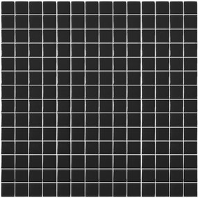 Hisbalit Skleněná mozaika černá Mozaika 101C LESK 2,5x2,5 2,5x2,5 (33,3x33,3) cm - 25101CLH