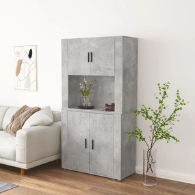 Skříň highboard betonově šedá kompozitní dřevo 3185355