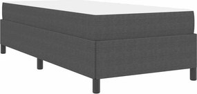 Rám postele s matrací Tmavě šedá 100 x 200 cm textil 3399106